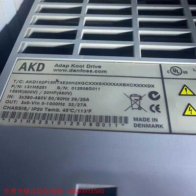 二手原装AKD102P15KT4E20H2XGCX 丹佛斯变