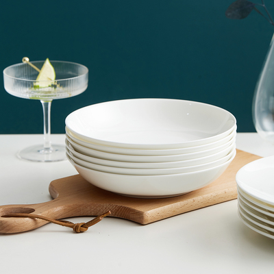 6只装骨瓷家用菜盘圆形方形可选