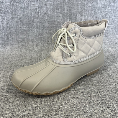 外贸户外保暖中筒靴系带防水防滑加棉雪地靴大码女鞋 F6063