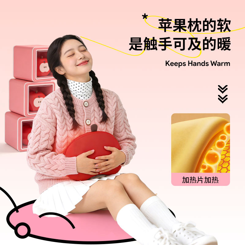 苹果按摩枕家用高颜值多部位颈椎按摩器肩腰背揉捏热敷推拿按摩仪