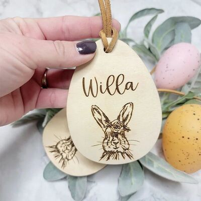 Personalized custom rabbit Bunny happy Easter party Egg Hunt