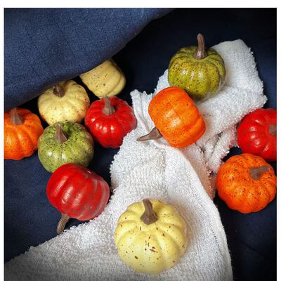 Simulation 4.5cm Small Pumpkin Decorations Halloween Christm