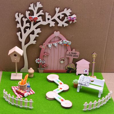 Dollhouse Miniature Spring Wooden Easter Garden Magical Fair