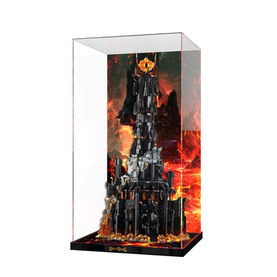 适用le高ICONS系列10333指环王：巴拉都塔模型亚克力防尘架展示柜