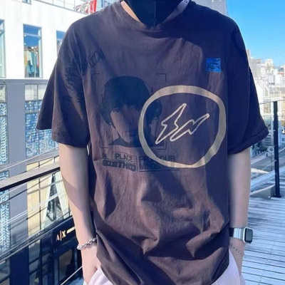 TravisScott藤原浩联名人脸短袖