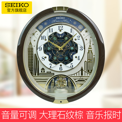 日本精工seiko音乐挂钟大气客厅欧式复古高级现代轻奢QXM602