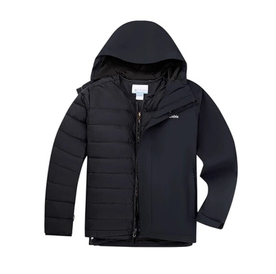 25秋冬Columbia户外男士金点热能保暖羽绒防水三合一冲锋衣XE5569