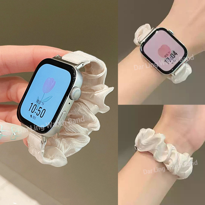 高级感雪纺冰丝发圈表带适用华为手表FIT5通用FIT3/Watch FIT4Pro