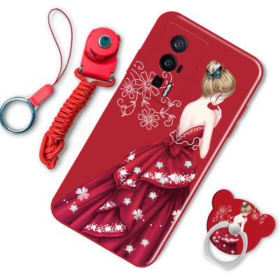 红米K60手机壳女新款RedmiK60软硅胶5G卡通可爱网红潮小米23013RK75C全包边磨砂防摔K60保护套男个性时尚情侣