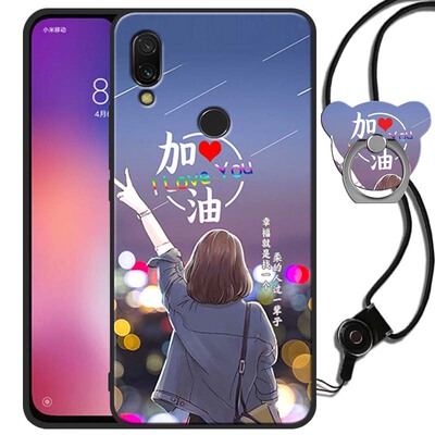红米7手机壳女款Redmi7情侣卡通可爱网红小米M1810F6LE硅胶磨砂外壳红米七全包边软防摔套红米7男潮个性时尚