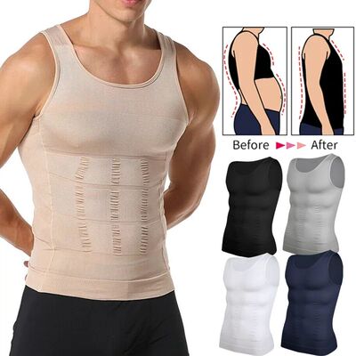 Men Compression Vest Sleeveless Shapewear Slimming Body Shap