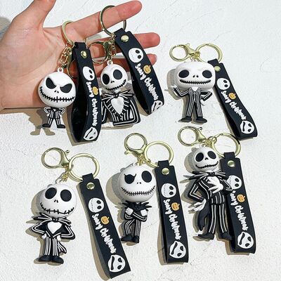 The Nightmare Before Christmas Keychain Sally Jack Skull Hal