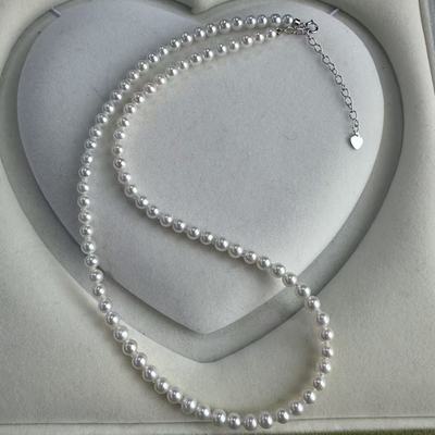 S925银 4.5-5mm极亮小米淡水珍珠项链 XL2907