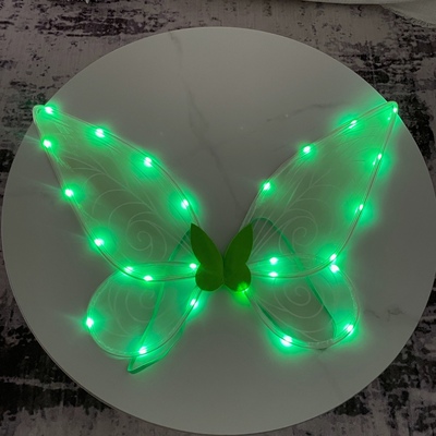 万圣节儿童发光翅膀游乐园表演蝴蝶翅膀cos小精灵翅膀背饰花仙子