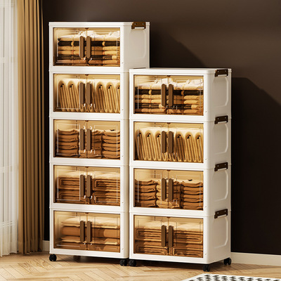 Folding flip cover storage cabinet shelf折叠翻盖收纳柜置物架