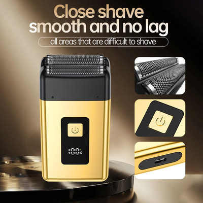 English version of reciprocating double blade electric shave
