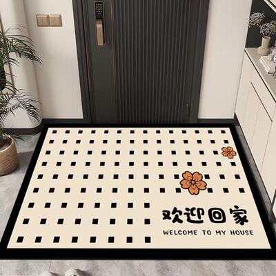 入户地垫奶油风门垫门口室内外进门脚垫裁剪pvc耐脏免洗可擦地毯