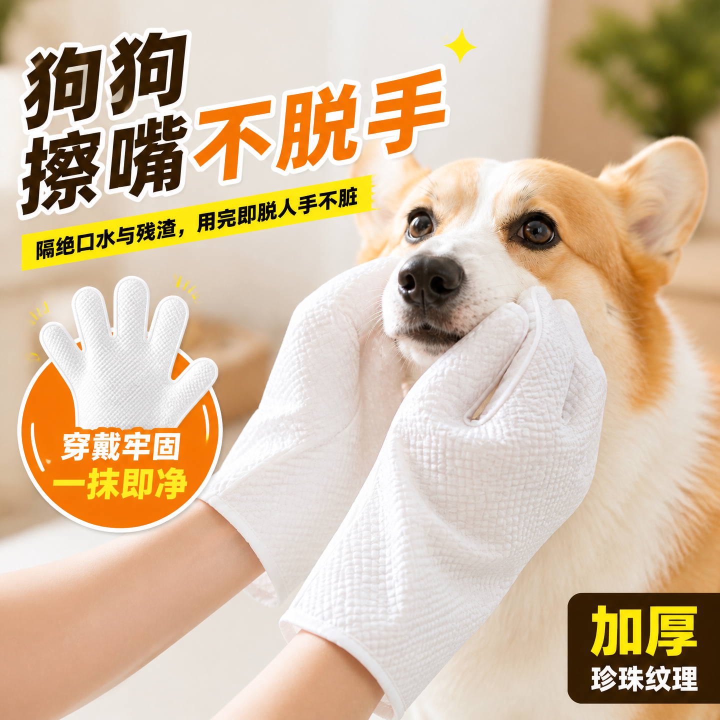 狗狗专用狗嘴清洁护理湿巾幼犬眼部泪痕洗脸消毒小狗擦脚宠物用品