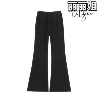 天丝微喇束腰显腿显腰显身高
