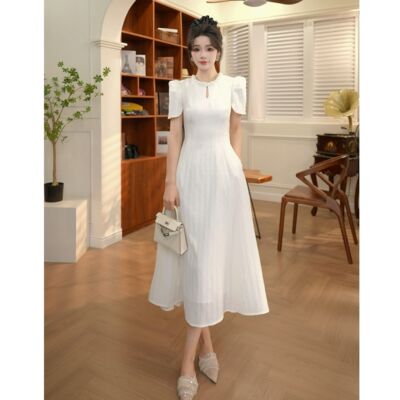 【JANE·简】夏季小众新款女装轻熟风气质收腰连衣裙显瘦45178