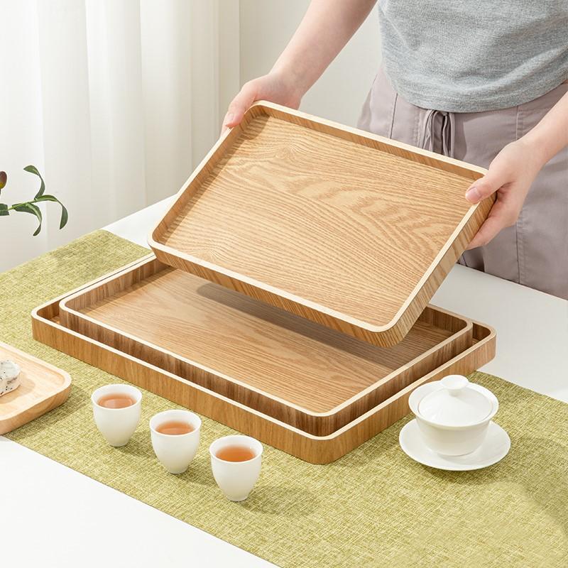 木质托盘长方形实木茶盘茶具水杯收纳盘家用餐盘面包甜品盘咖啡盘
