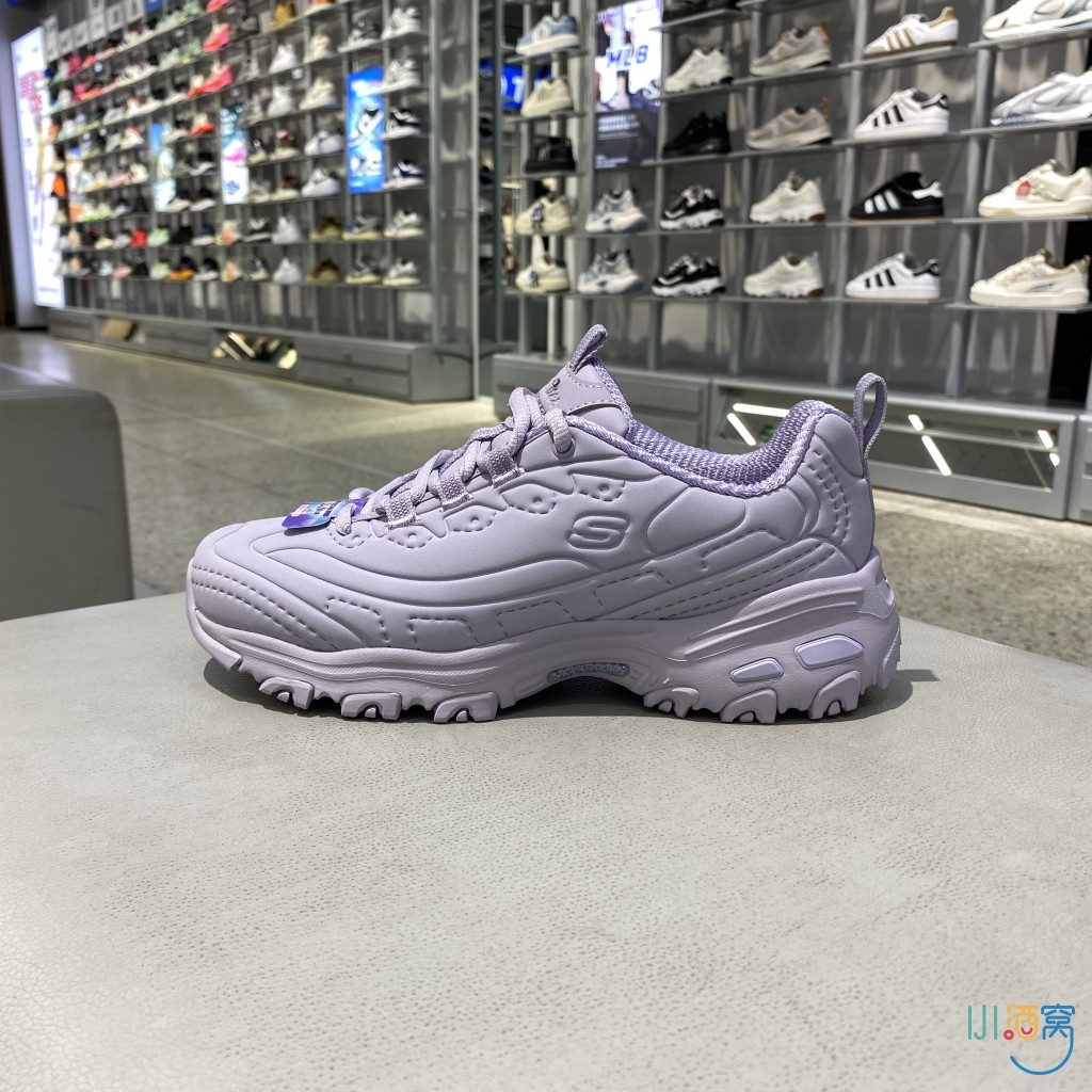 正品SKECHERS斯凯奇纯色耐磨女厚底老爹熊猫鞋休闲鞋150243