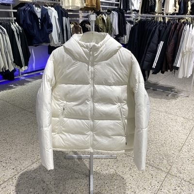 冬季正品Adidas阿迪达斯经典LOGO防风连帽女运动休闲羽绒服KC5947