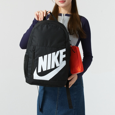 正品NIKE耐克简约LOGO百搭旅行男女童运动休闲双肩包HJ4186-010