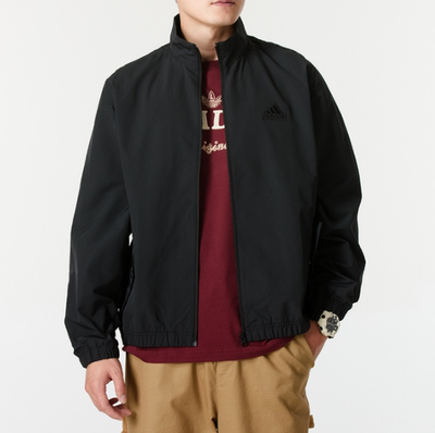 正品Adidas阿迪达斯简约百搭立领男运动休闲梭织夹克外套JI6657