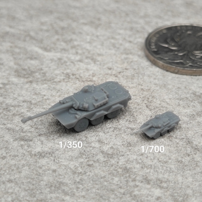 AMX10 RC装甲车 树脂白模 1/350/700坦克战车微缩模型  TK857