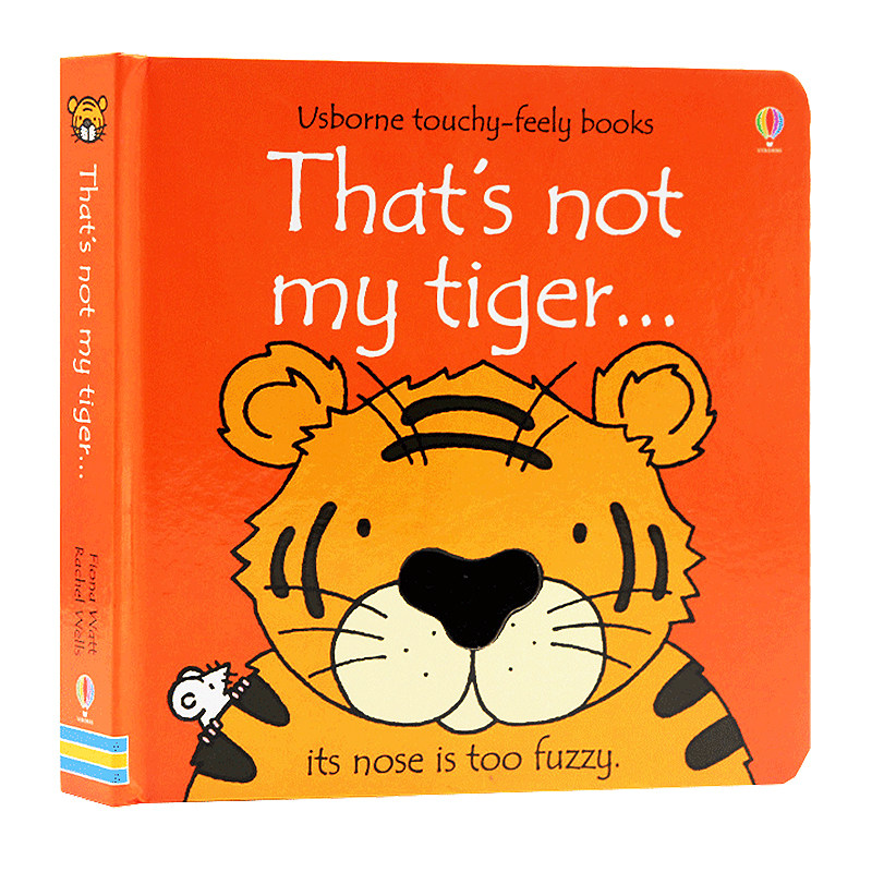 Usborne出品那不是我的小老虎 That's Not My Tiger英文原版绘本幼儿触觉认知绘本纸板触摸书宝宝英语启蒙亲子阅读 0-3岁_虎窝淘