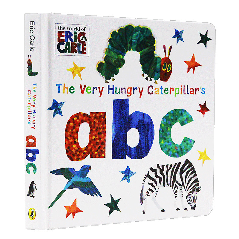 好饿的毛毛虫ABC启蒙英文原版绘本The Very Hungry Caterpillar's ABC艾瑞·卡尔儿童启蒙纸板图画书 26个字母 ...