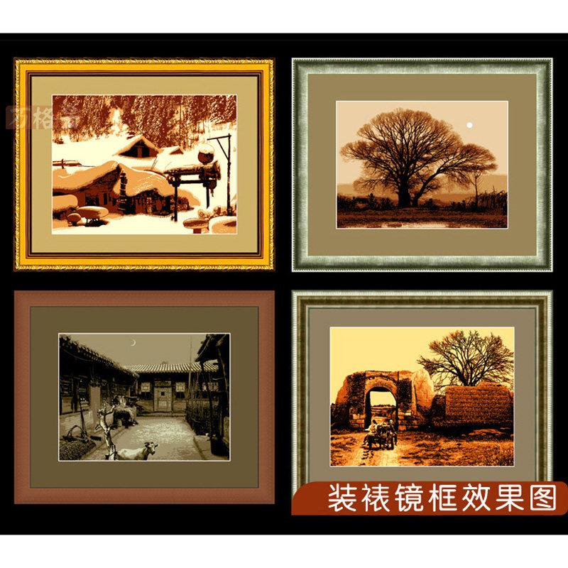 现代剪纸作品 小号多层套色剪纸风景画 装饰画芯中国风民间艺术