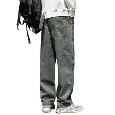 日系休闲裤直筒工装裤