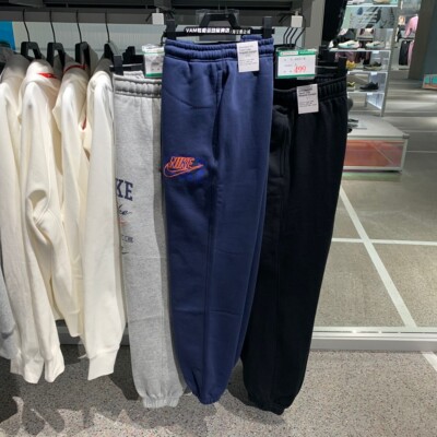 耐克男裤2024春季新年款加绒保暖运动休闲宽松收口长裤FV4454-410