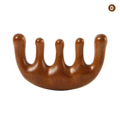 Wood Therapy Massage Comb Head Face Scalp Gua Sha Massager N