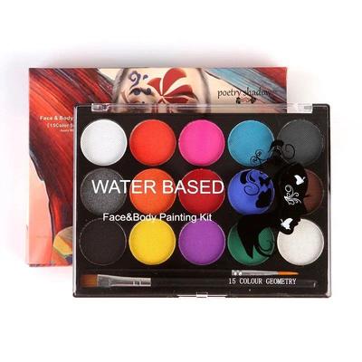 15Colors Face Painting Kit Body Makeup Non Toxic Water Paint