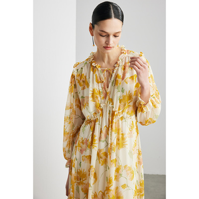 真丝印花连衣裙ML-570