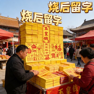 玉皇纸配车夫兵马粮草纯手工四合一竹浆加厚一万贯通宝灵宝祈福纸