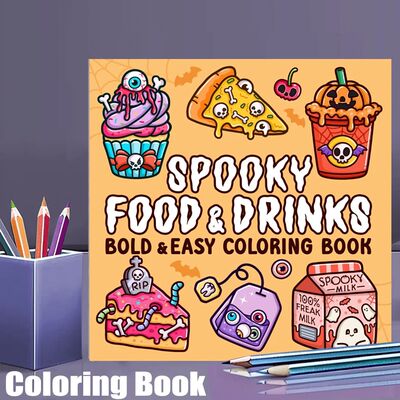 28 Pages Food and Drink Coloring Book for Adult | Colouring