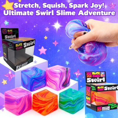 Slow Rebound Stress Relief Toy Cube Filled with Soft Glutino