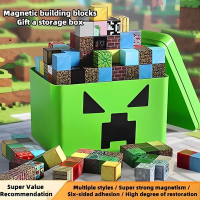 Magnetic Building Blocks Mine World Cube Magnet World Set fo