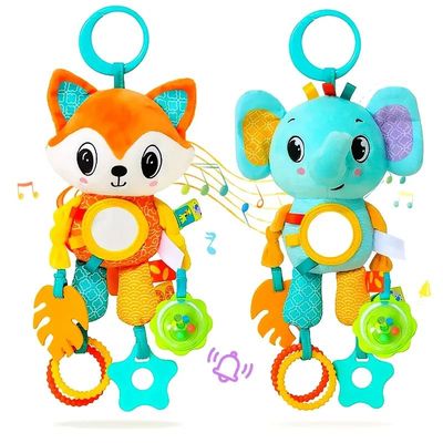 Crib Hanging Rattles Toys Baby Toys Cartoon Animal Spiral Ha