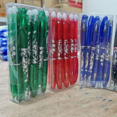 Boxed Multicolor Erasable Gel Pens, Medium Tip 0.5mm, Smooth