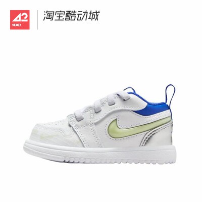42运动家 Air Jordan 1 Low AJ1婴童低帮白蓝运动鞋 HJ9957-100
