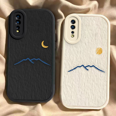 适用vivoZ5手机壳vivoZ5i高级vivoZ5x情侣款个性vivoZ6全包简约VIVOZ3创意防摔清新硅胶软壳耐脏太阳月亮高山