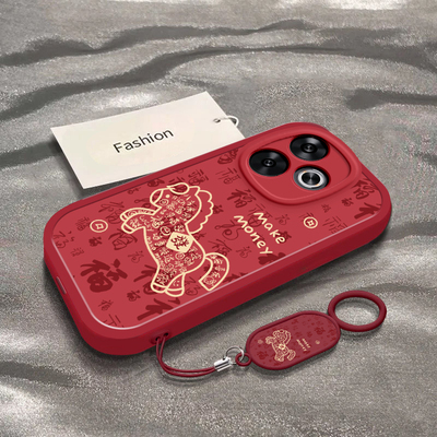 发财福马适用于红米Turbo3手机壳新年春节马年2026限定男女新款RedmiTURBO3全包防摔保护套喜庆ins风专用外壳