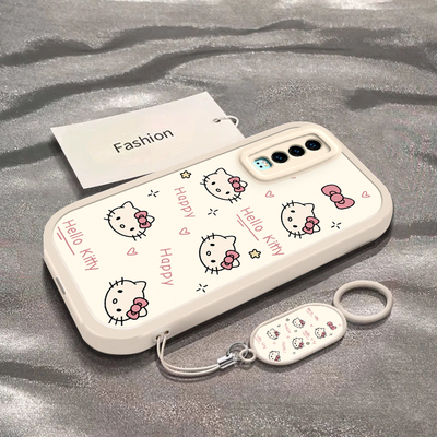 适用于华为P30手机壳华为P30Pro新款ELE-AL00全包防摔保护套p30pro男女款简约小众彩色凯蒂猫头ins风专用外壳