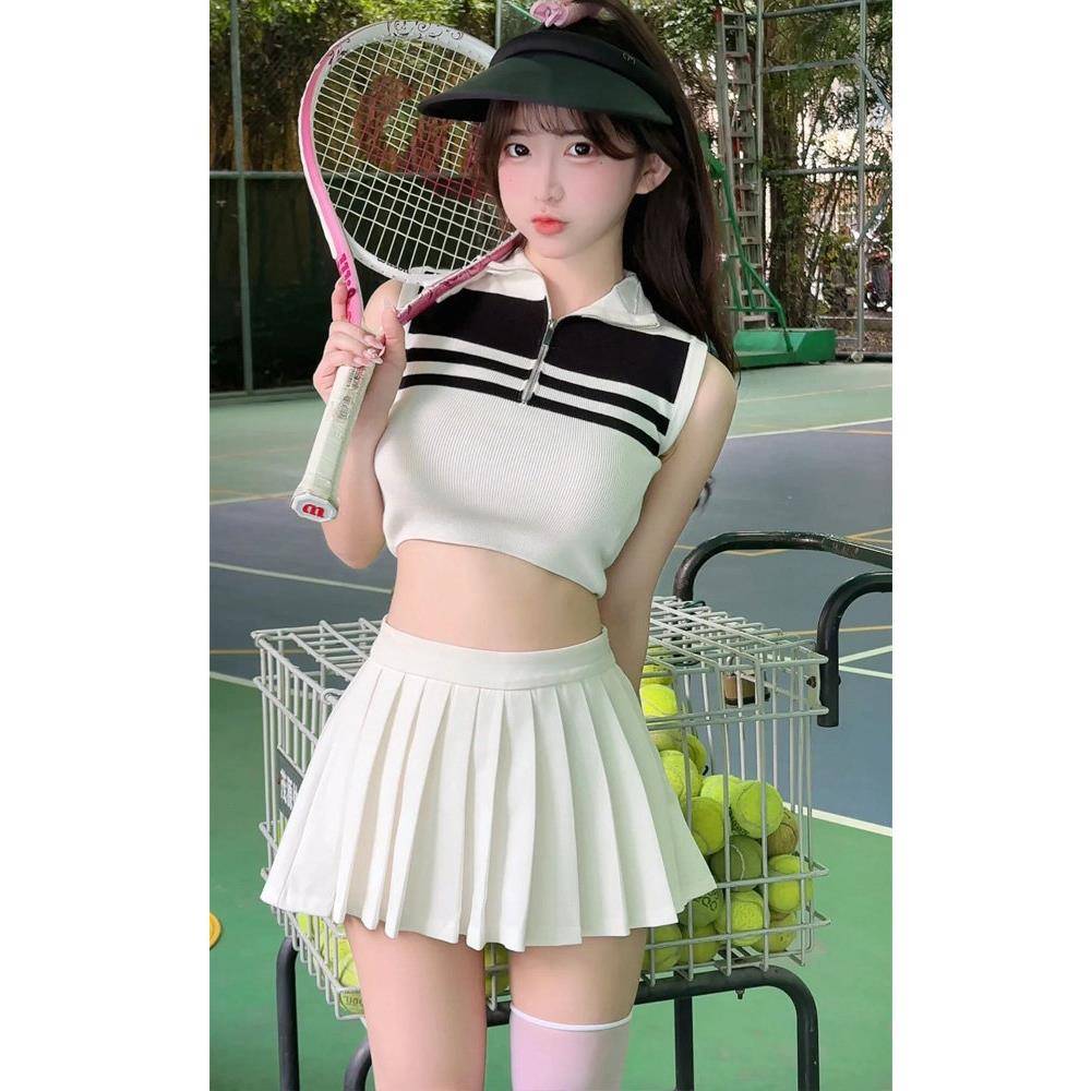 辣妹美式百褶裙女小个子超短裙裤夏季高腰a字压褶白色半身裙短裙