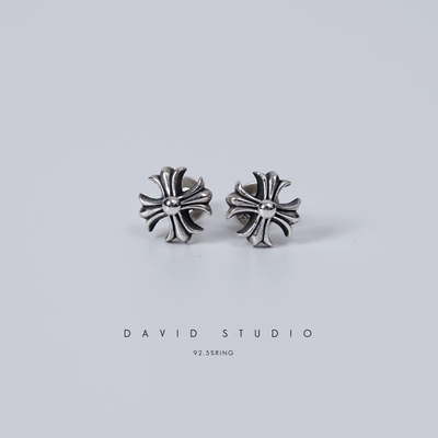 davidstudio925十字花小号耳环